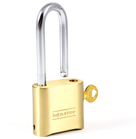 Masterlock Resetable Combination Padlock with Key Override and Long Shackle